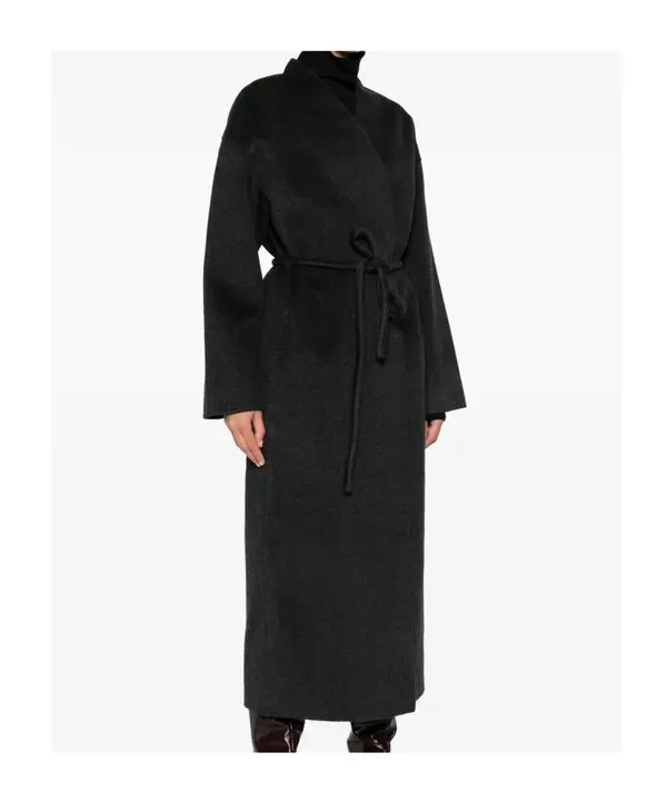 ANINE BING Wrap Coat With Self-tie Belt