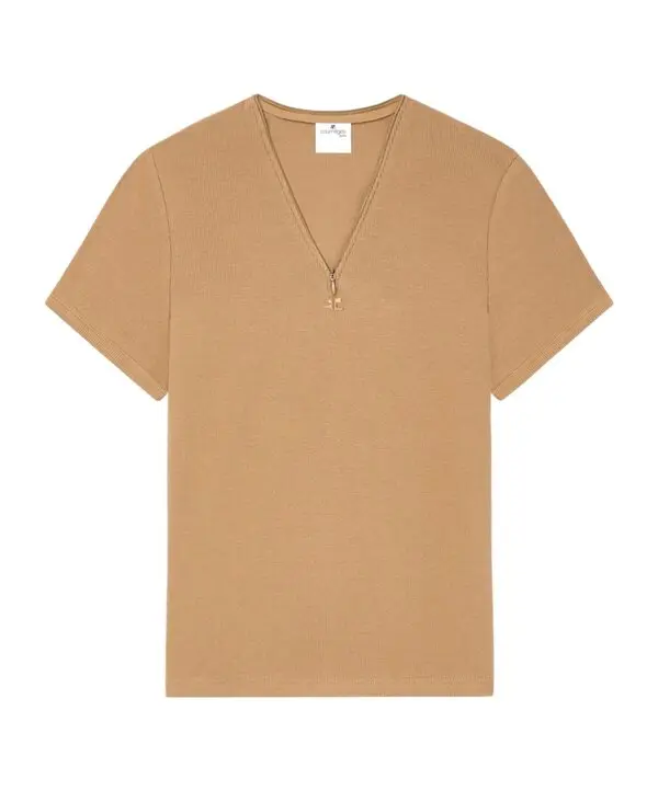 COURREGES Logo-embroidered Cotton-blend T-shirt