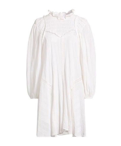 Isabel Marant Étoile Solid Color High-neck Long-sleeve Dress