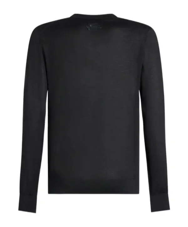 Etro Silk And Cashmere Jumper With Logo On Rear