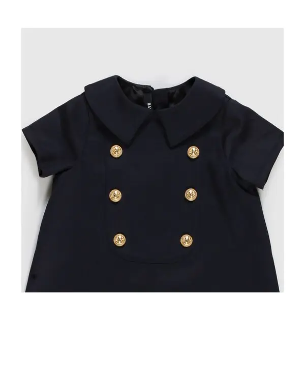 Balmain Double-breasted Virgin Wool Shirtdress