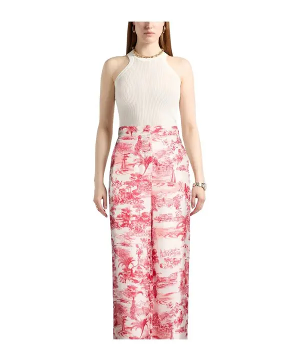 Max Mara Versatile Floral Loose-fit Long Casual Pants