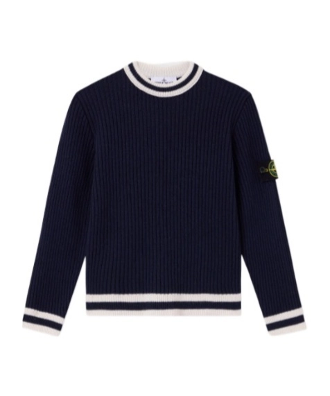Stone Island Contrasting Edges Logo Cardigan