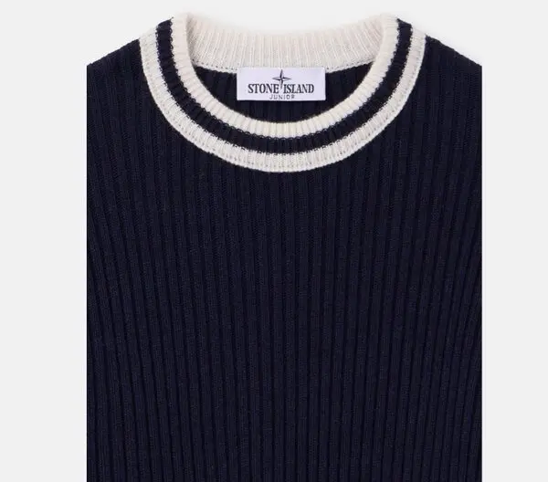 Stone Island Contrasting Edges Logo Cardigan