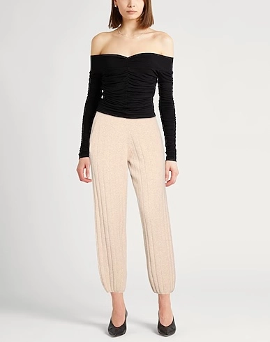 Max Mara High-waisted Elastic Cashmere Pants