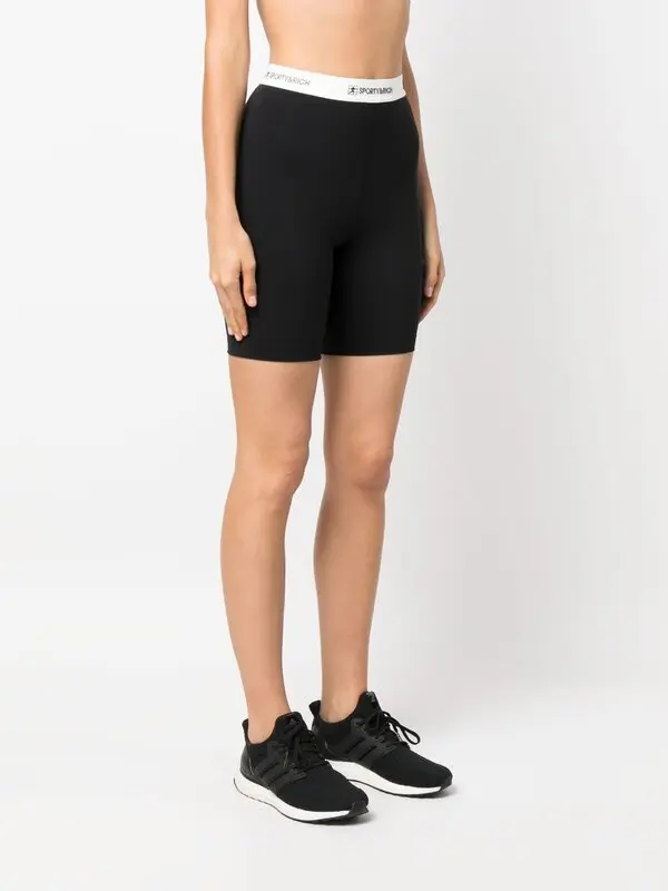 SPORTY  RICH Sporty & Rich Logo Waistband Shorts