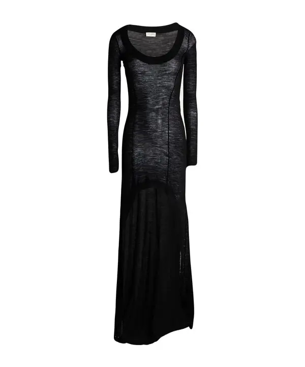 Saint Laurent Long Sleeve Maxi Dress