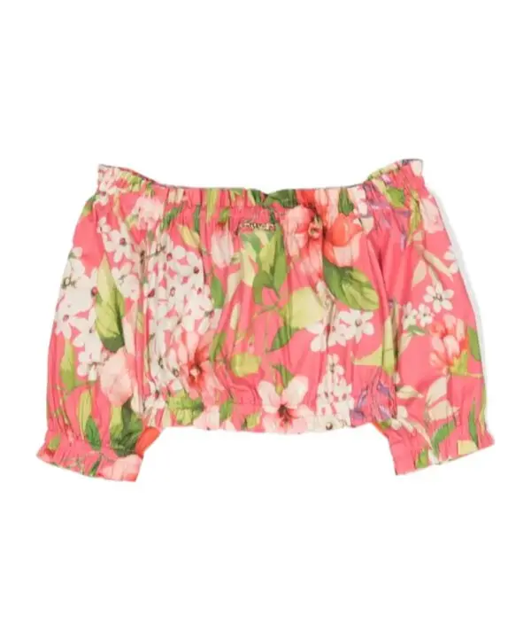 TWINSET Floral Print Off-shoulder Top