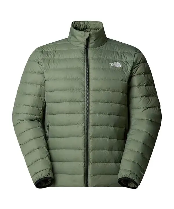 The North Face Logo Embroidered Zipped Down Jacket - Green