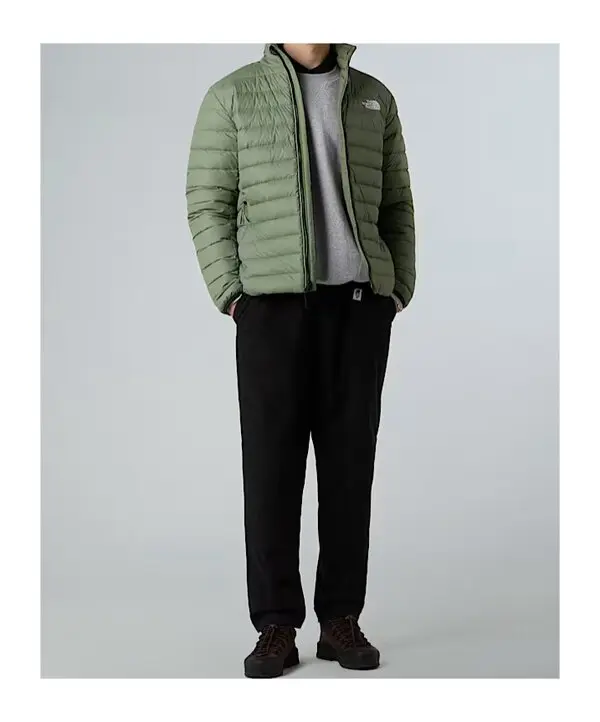 The North Face Logo Embroidered Zipped Down Jacket