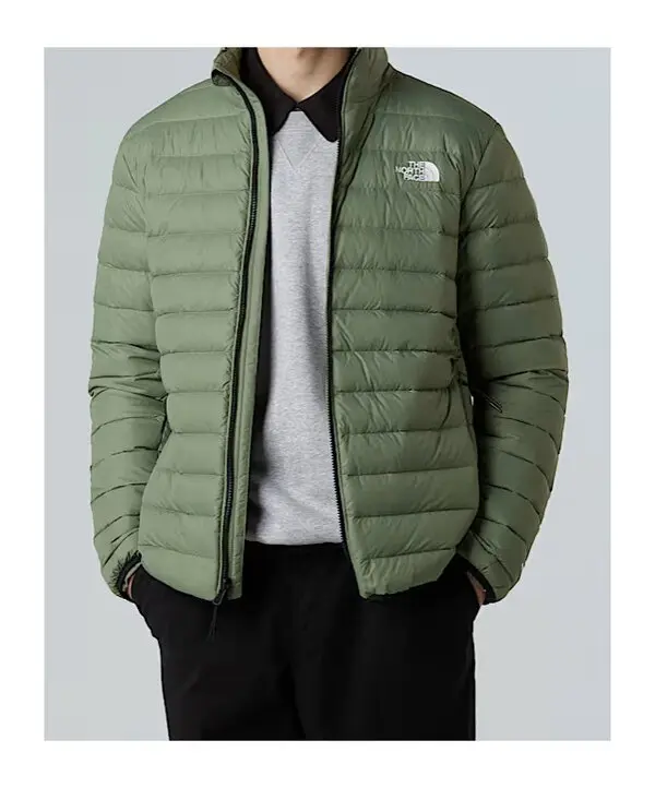 The North Face Logo Embroidered Zipped Down Jacket