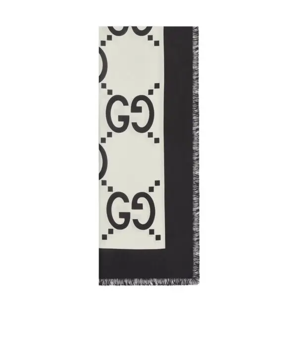 Gucci Gg All-over Logo Silk Scarf