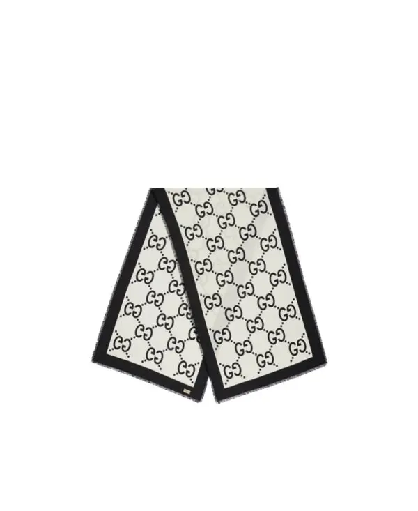 Gucci Gg All-over Logo Silk Scarf