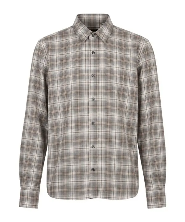 Peserico Long-sleeved Plaid Shirt