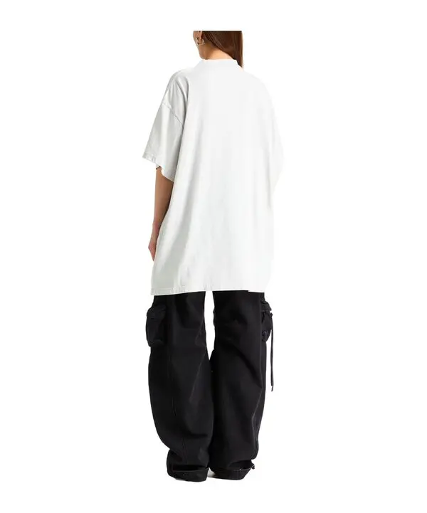 Balenciaga Oversized Crewneck T-shirt With Embroidered Logo