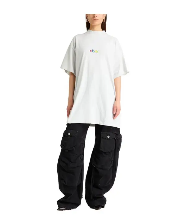 Balenciaga Oversized Crewneck T-shirt With Embroidered Logo