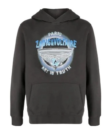 Zadig&Voltaire Logo-print Organic Cotton-blend Hoodie