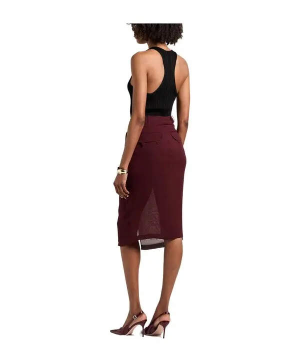 Saint Laurent Simple Solid Color Skirt