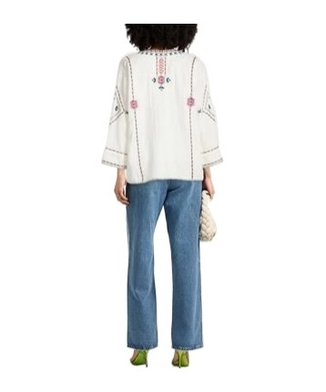Isabel Marant Étoile Geometric Print Long Sleeve Blouse