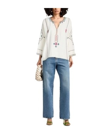 Isabel Marant Étoile Geometric Print Long Sleeve Blouse