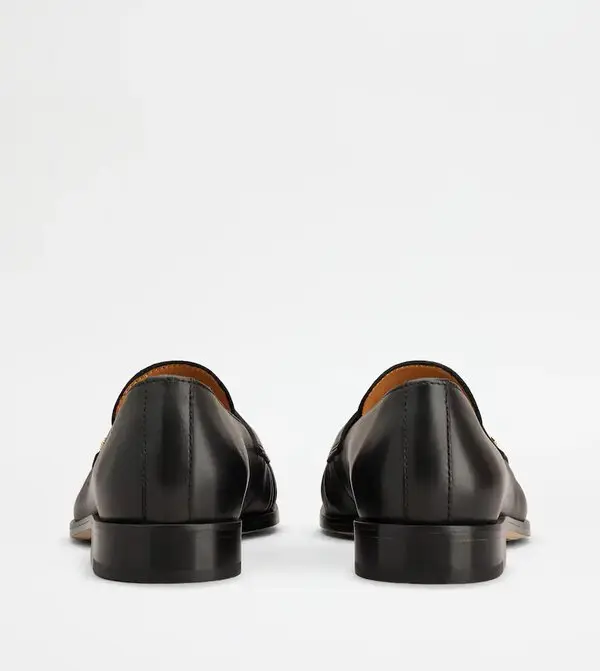 TOD'S Round Toe Loafers With Penny Strap Detail