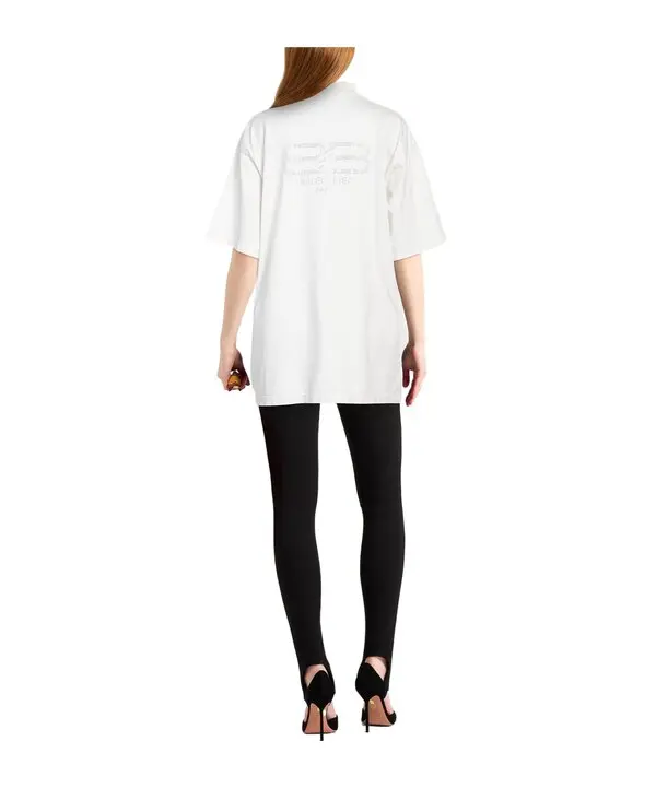 Balenciaga Oversized Crewneck T-shirt With Crystal Embellishments