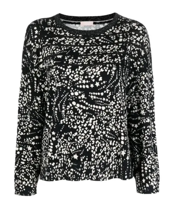 Liu Jo Star-print Lurex-detail Jumper