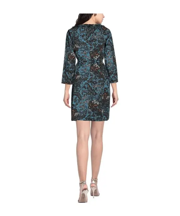 Max Mara Floral Print V-neck Wrap Dress