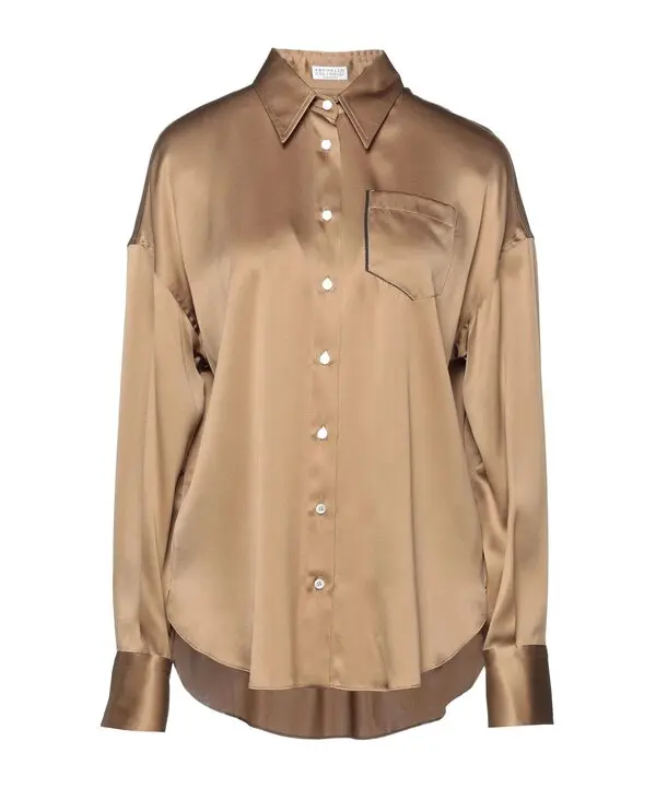 Brunello Cucinelli Embellished Satin Blouse