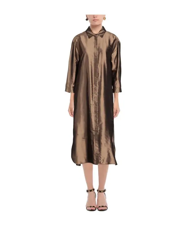 Max Mara Simple Solid Color Shirt Dress