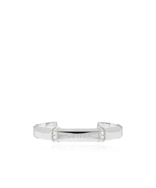 Alexander McQueen Logo Engraved Embellished Bracelet
