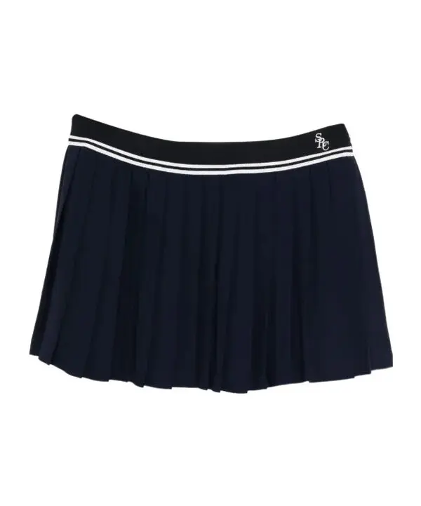 SPORTY  RICH Sporty & Rich Abigail Pleated Viscose Skirt