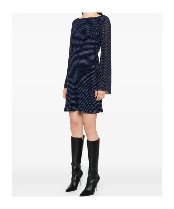 REFORMATION Esra Mini Dress With Bell Sleeves And Polka Dots