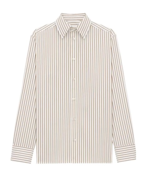 Saint Laurent Striped Long Sleeve Shirt