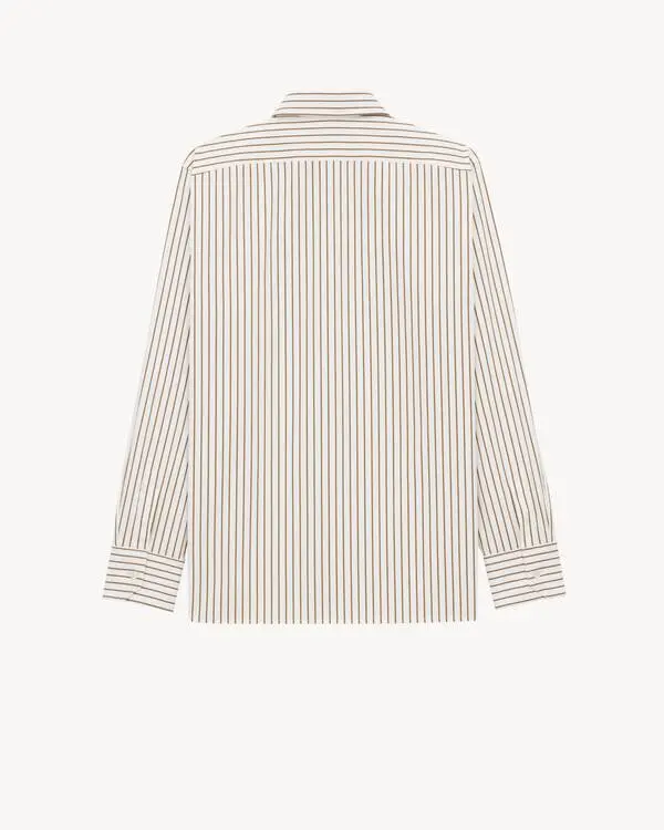 Saint Laurent Striped Long Sleeve Shirt