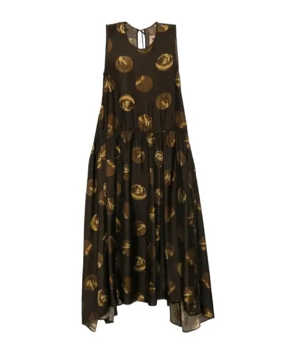 UMA WANG Moulay Sleeveless Printed Maxi Dress