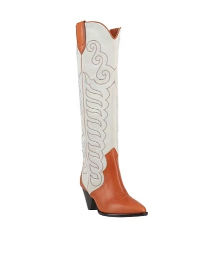Isabel Marant Étoile Two-tone Suede Western Boots