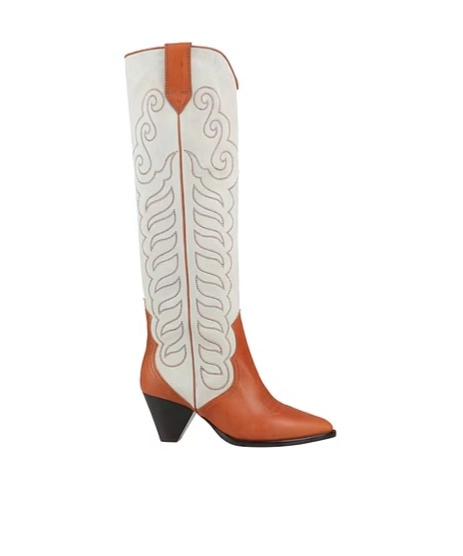 Isabel Marant Étoile Two-tone Suede Western Boots