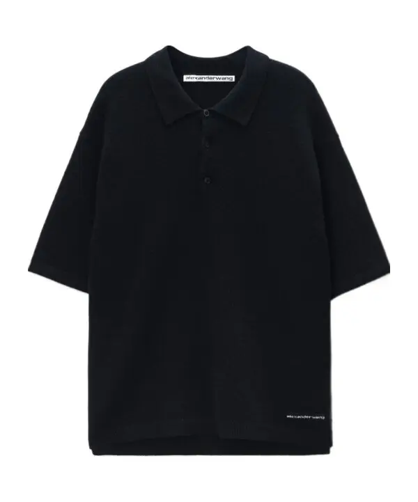 Alexander Wang Short-sleeved Knitted Polo Shirt