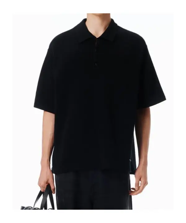 Alexander Wang Short-sleeved Knitted Polo Shirt