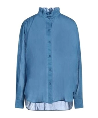 Isabel Marant Étoile Loose Dropped-shoulder Long-sleeve Shirt With Curved Hem