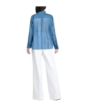 Isabel Marant Étoile Loose Dropped-shoulder Long-sleeve Shirt With Curved Hem