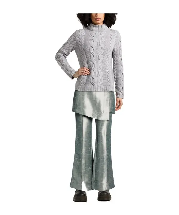GANNI Wide-leg Trousers With Wrap Detail