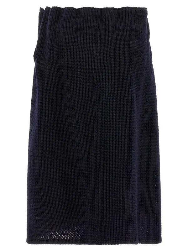 Prada Wool Knit Midi Skirt