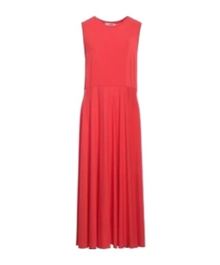 Max Mara Crew-neck Sleeveless Dress - Red