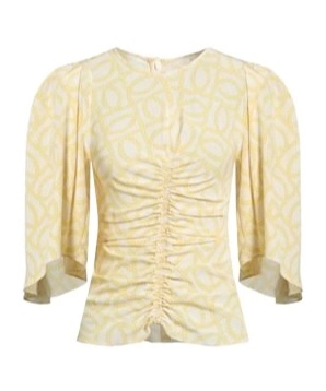 Isabel Marant Étoile Two-tone Gathered Crewneck Top - Nude