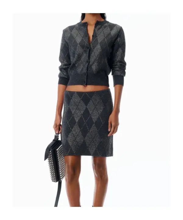Alexander Wang Diamond Pattern Cardigan