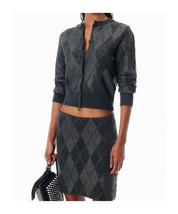 Alexander Wang Diamond Pattern Cardigan