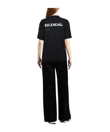 Balenciaga Crew Neck Drop-shoulder Long Tee