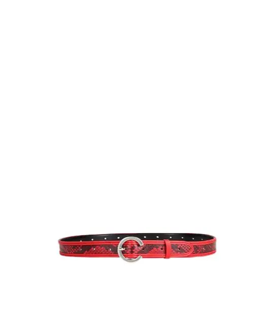 MAXCO. Max&co. Snake Print Leather Belt